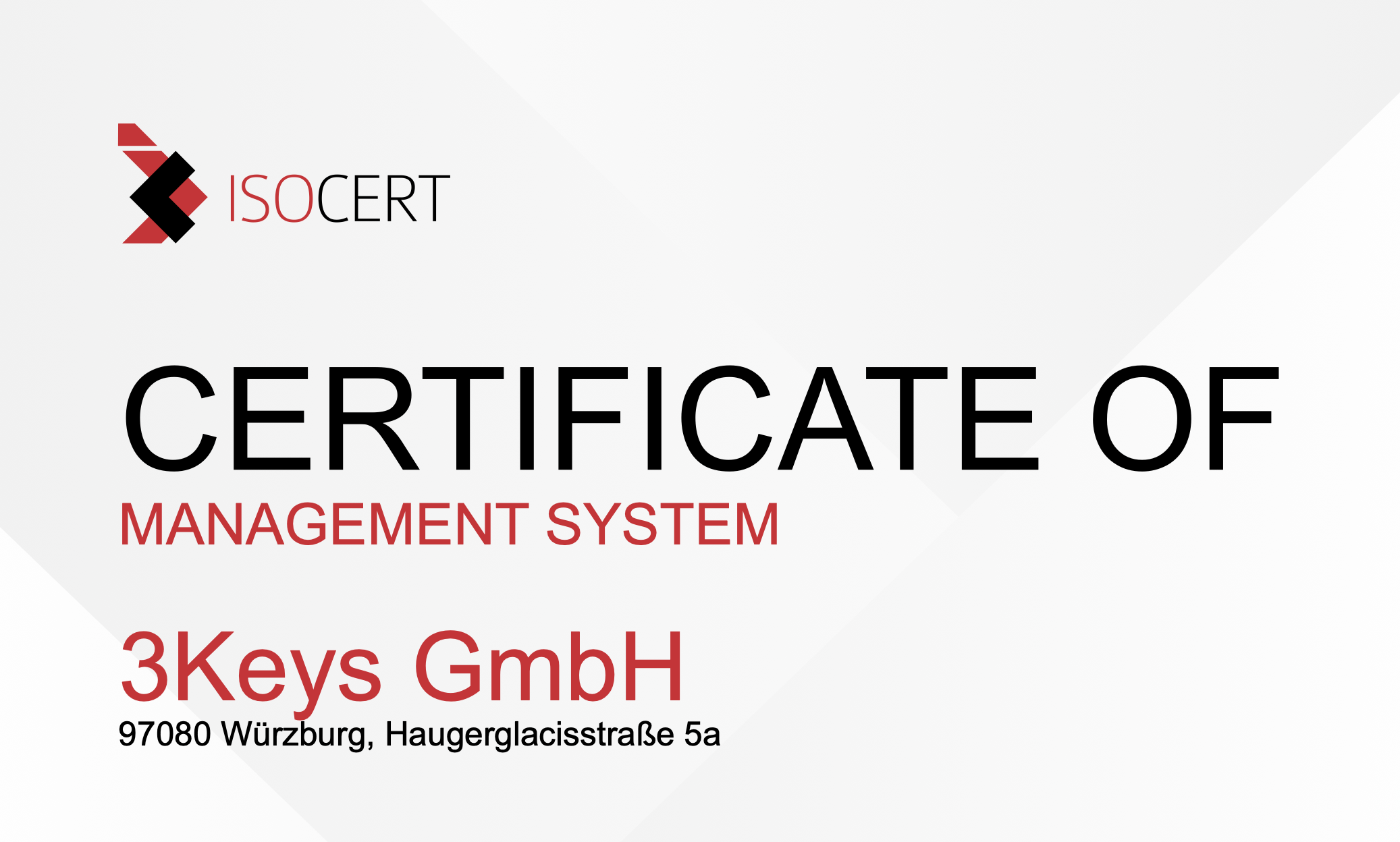 ISO 9001 and ISO 27001 Certifications reaffirmed – Page news–item – 3keys